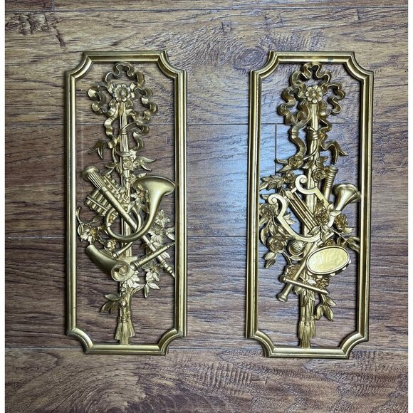 Syroco | Accents | Vintage Homco Syroco Wall Decor Gold Music ...